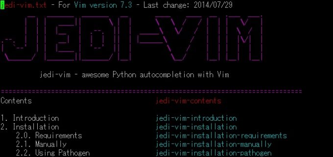 Pythonの入力補完 : jedi-vim | ememory